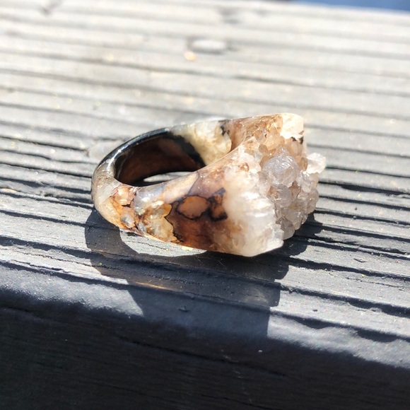 Jewelry | Smoky Quartz Geode Ring | Poshmark
